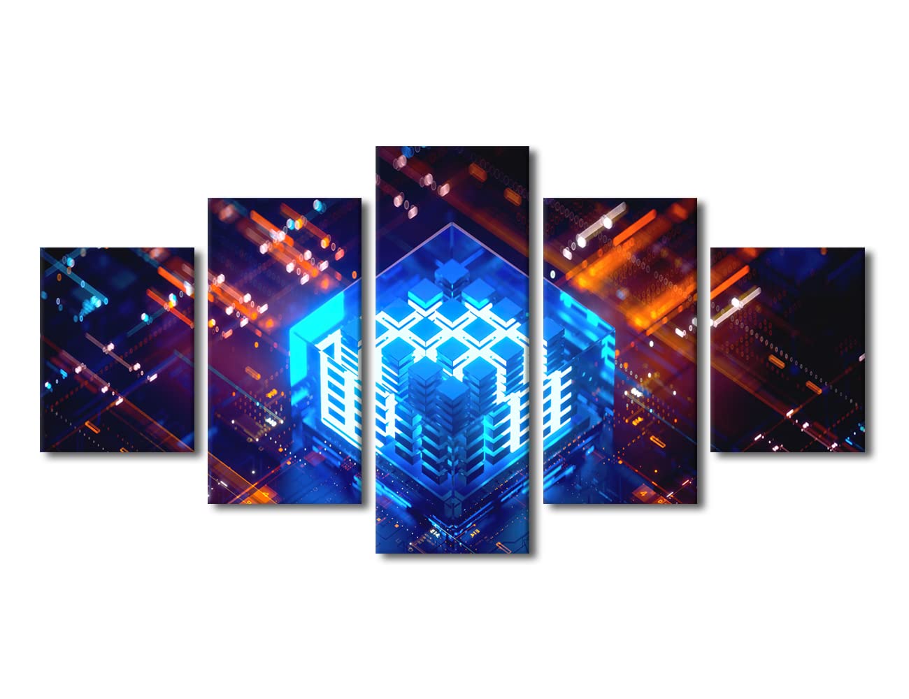 Amazon.com: TUMOVO Tech Science Pictures for Bedroom Wall Decor Circuit ...