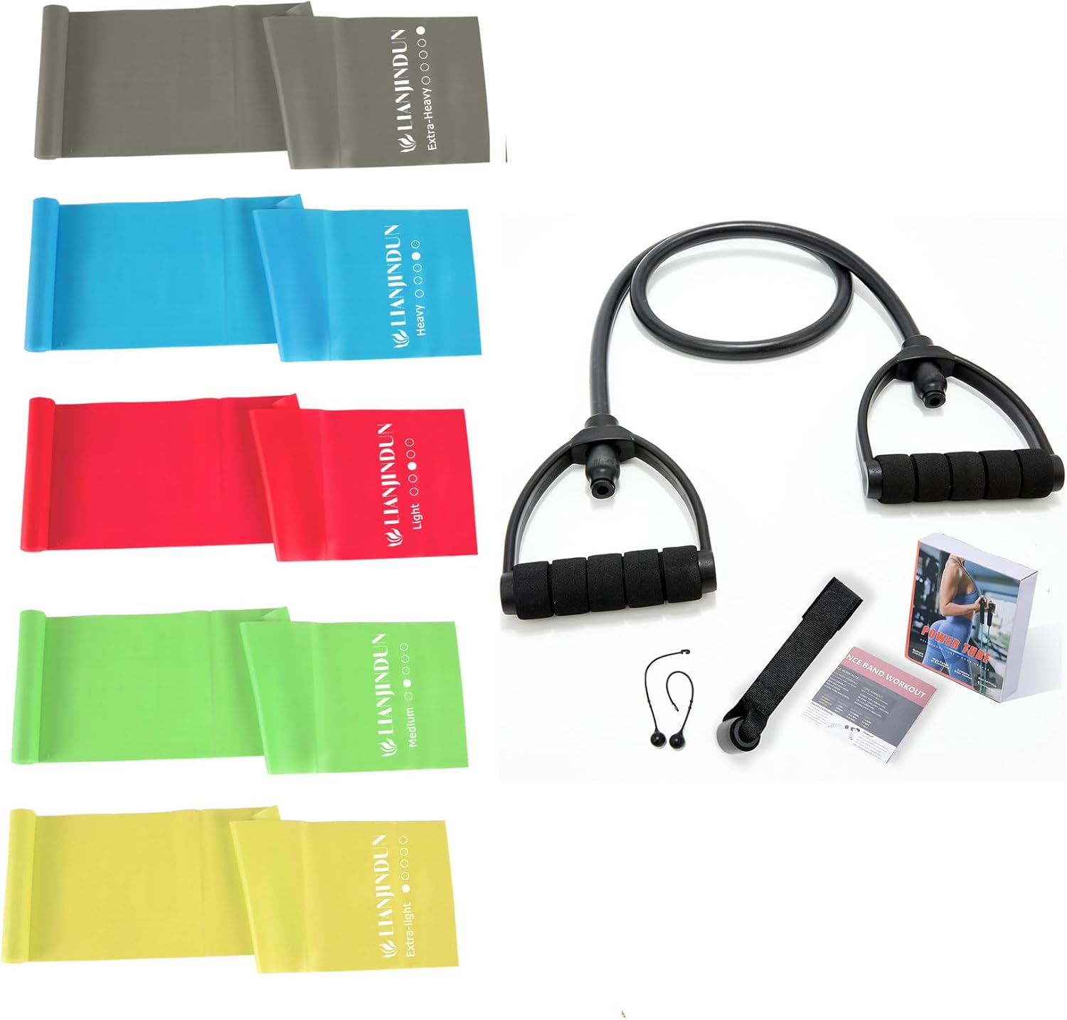 Amazon.com: 5 Pcs Professional Resistance Bands and Single Resistance ...