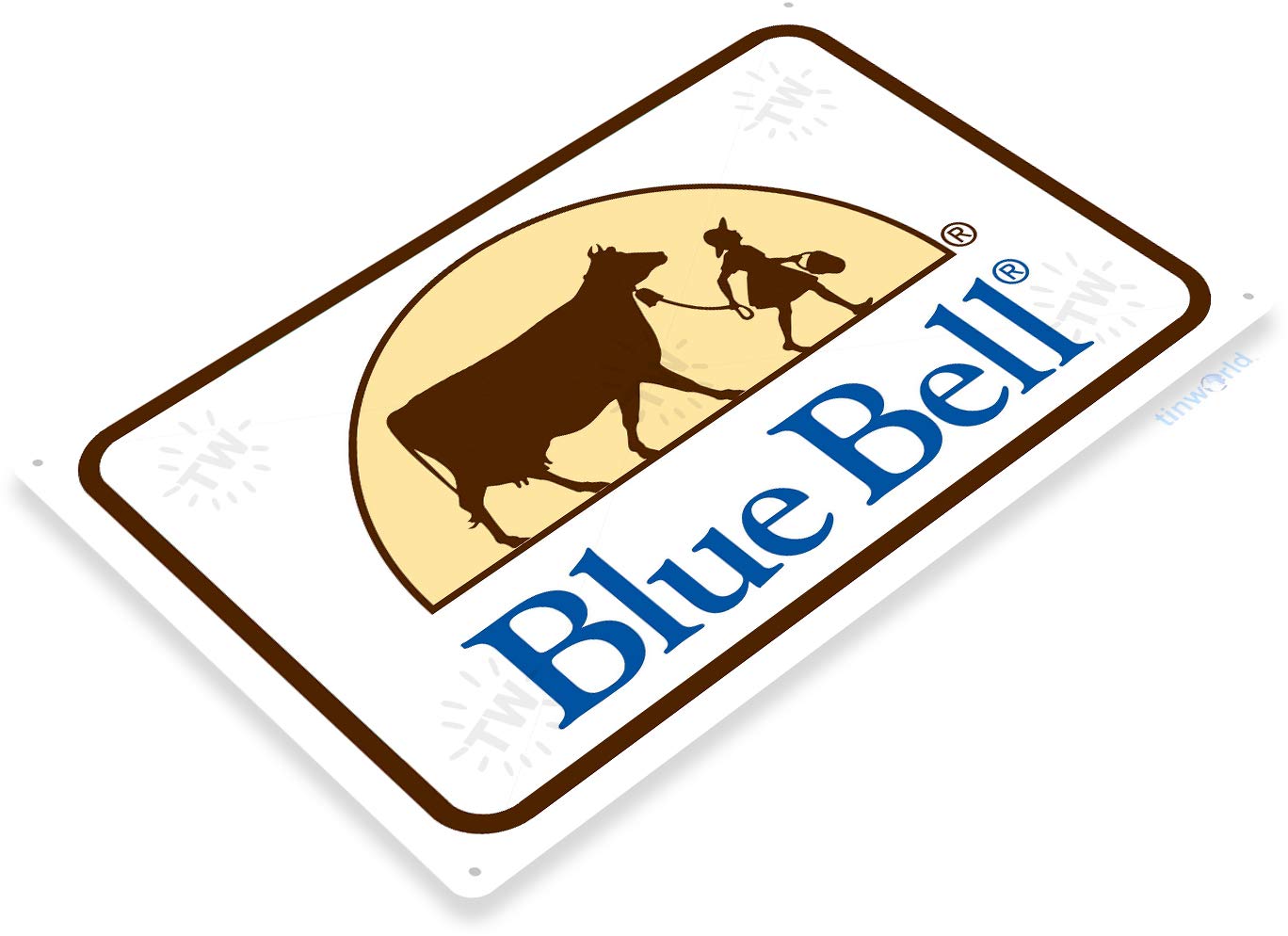Bluebell Ice Cream Logo Blue Bell® Gold Rim Assorted Flavors Ice
