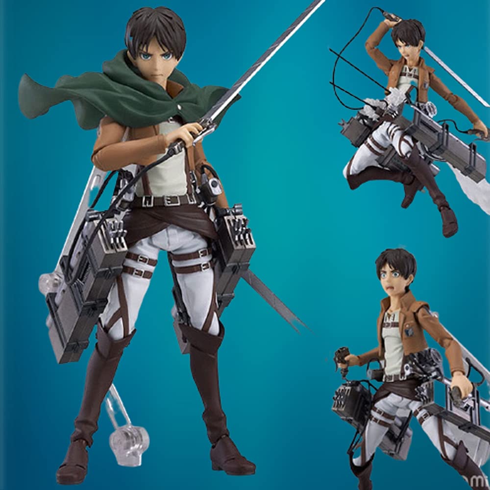 Attack On Titan Figure eren Jaeger Figma PVC Action Figure Equipped ...