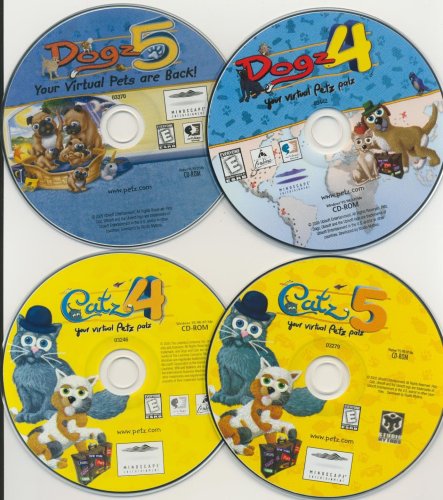 Amazon.com: Lot 4 Dogz 4 & 5 and Catz 4 & 5 Your Virtual Petz Palz ...