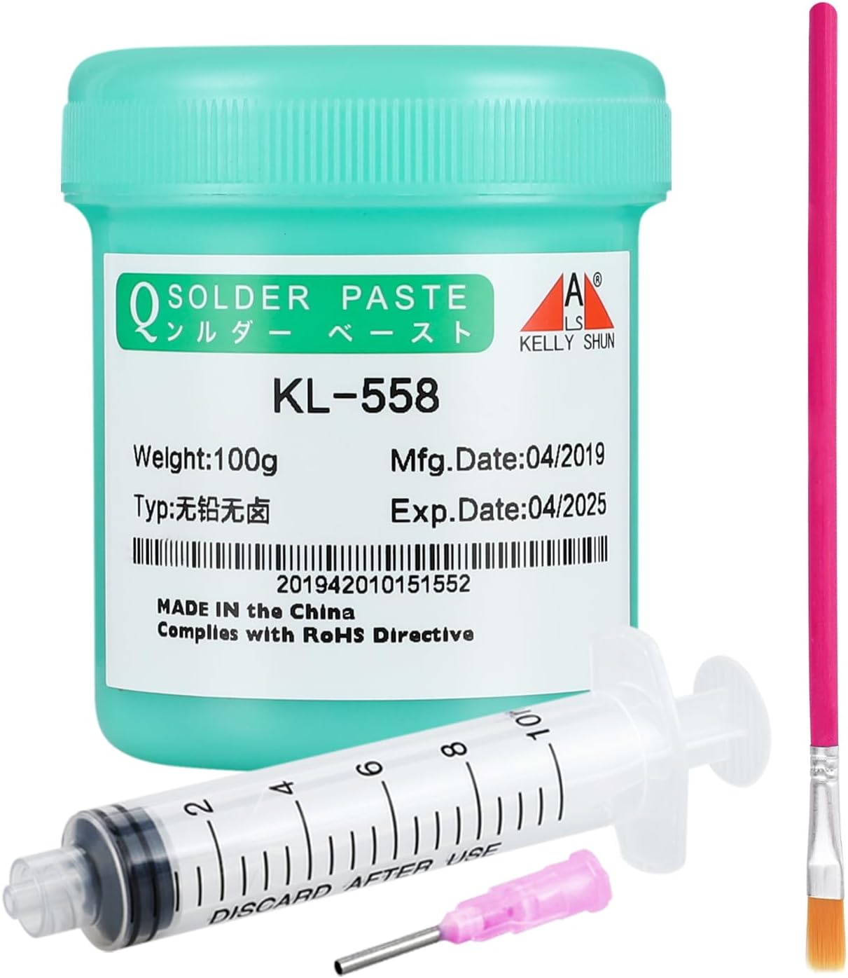 KELLYSHUN 558 Solder Flux, No-Clean Rosin Flux Paste, Lead Free Soldering Flux,100g/Bottle, For ...