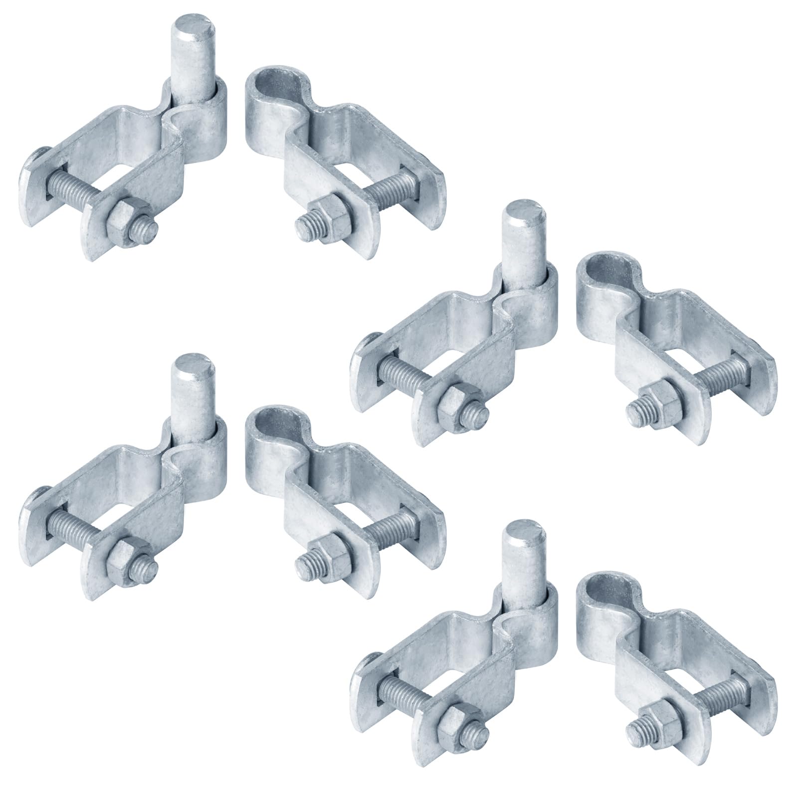 Snapklik.com : 4 Pairs 1" X 1" X 5/8" Square Chain Link Fence Gate ...
