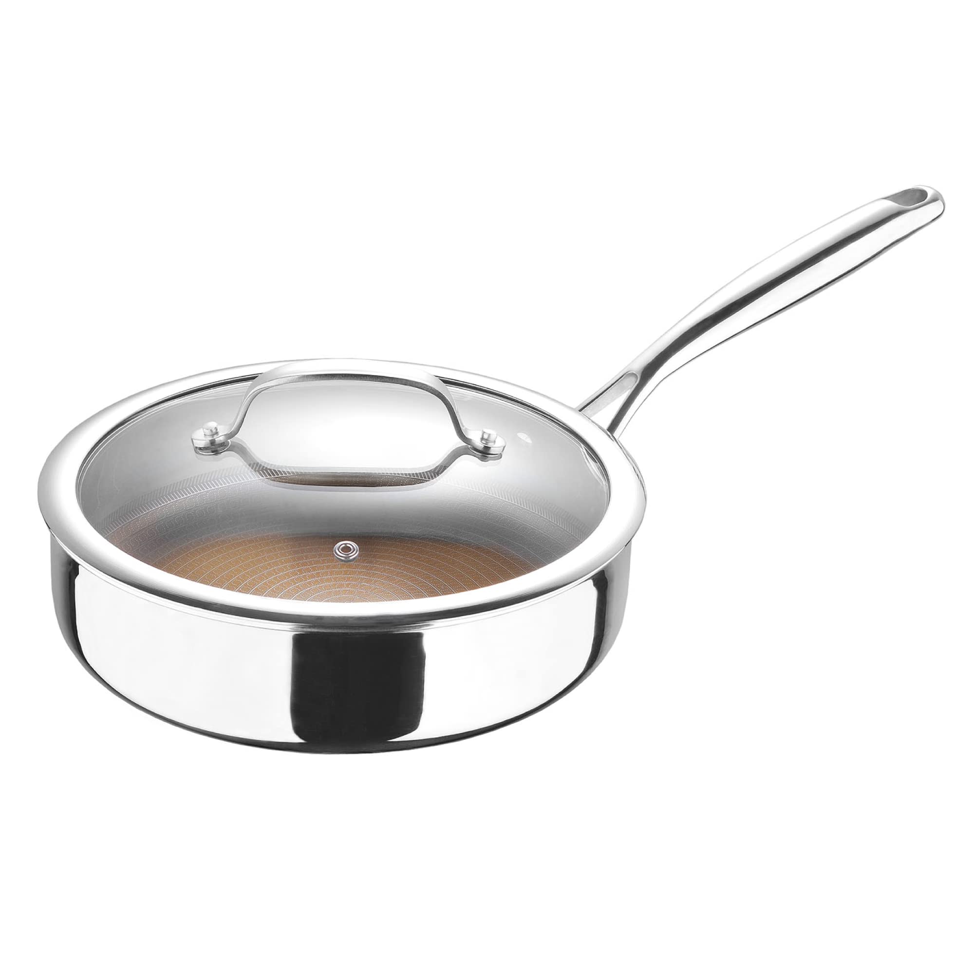 MasterPro - Saute Pan with Glass Lid, 2.8L - Giro Induction Stainless ...
