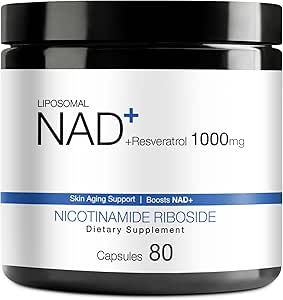 Amazon.com: NAD Supplement - NAD Nicotinamide Riboside Resveratrol 900mg, Liposomal NAD Plus for ...