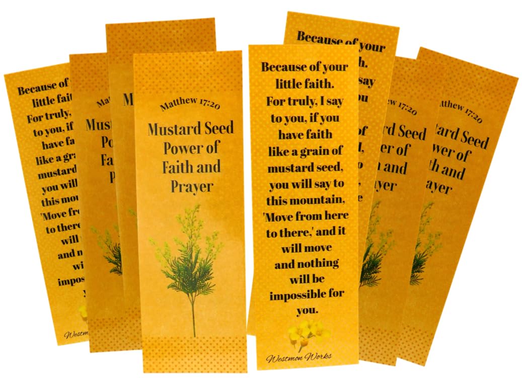 Amazon.com: Faith of a Mustard Seed Prayer Card Bookmark Pack with ...