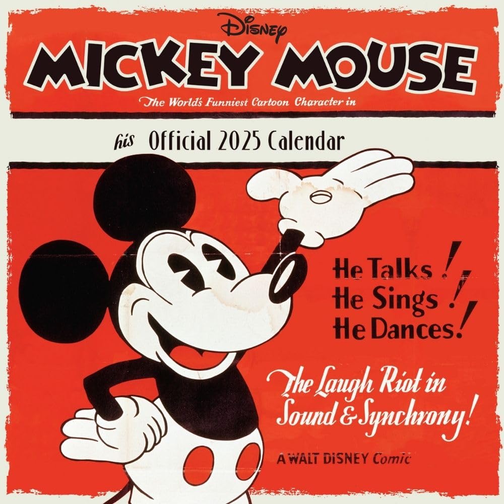 2025 Calendar Disney Mickey Mouse Classic Month to View Square Calendar ...