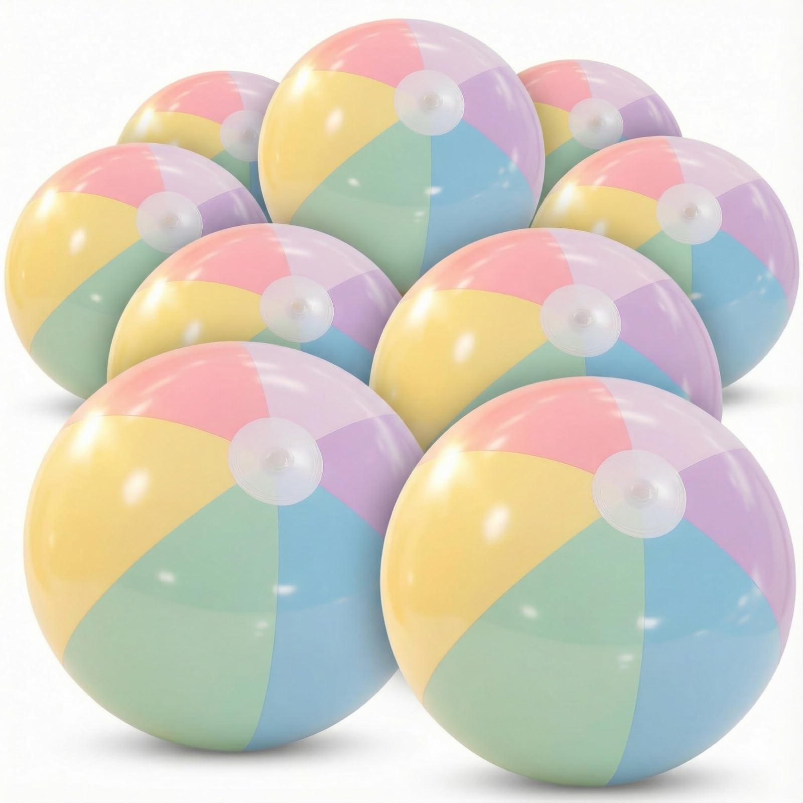 Snapklik.com : MiniInflat 12 Pcs Pastel Inflatable Beach Balls Bulk ...