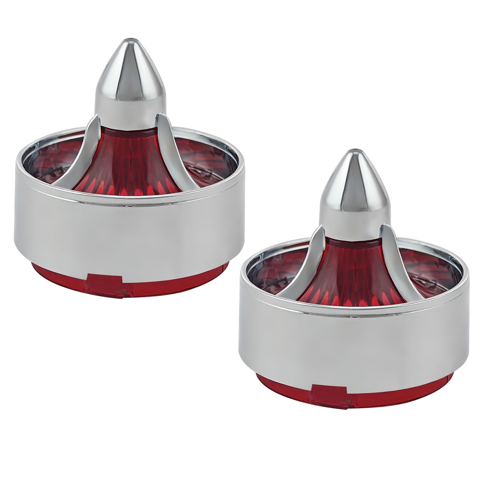 Amazon.com: FATECIM 2" Turn Signal Light Turbine Replacement Red Lenses ...