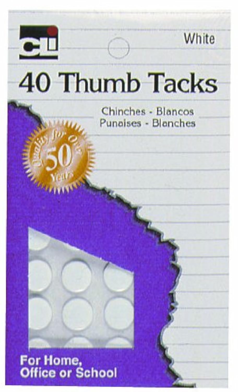 Amazon.com : Charles Leonard Thumb Tacks, On Safety Cards, Painted ...