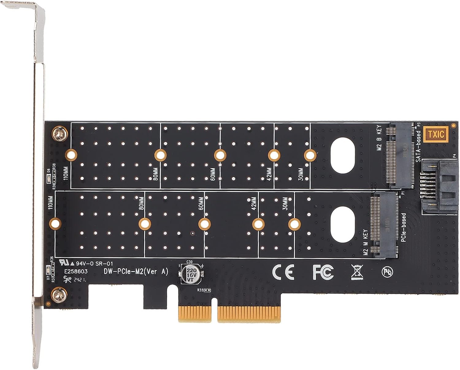 Adaptador M.2 para Pcie, PCB M Key B Key M.2 PCIE Adapter SSD Expansion ...