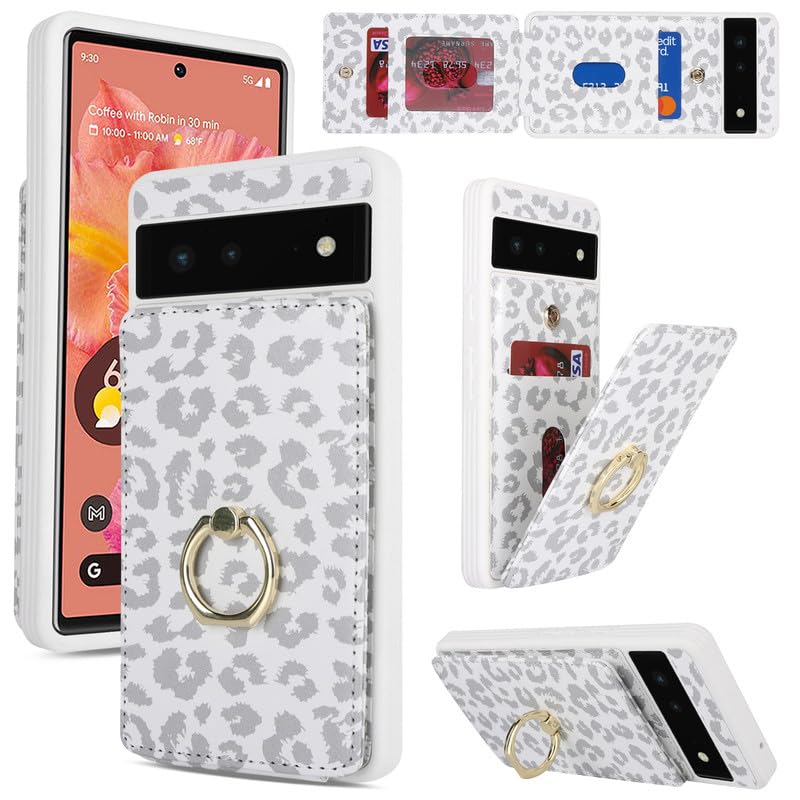 Amazon.com: Lipvina for Google Pixel 6 Case with Card Holder,Pixel 6 ...