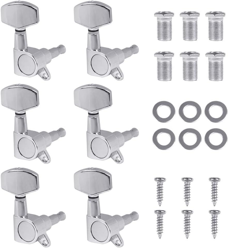 FOCCTS 6 Pieces Guitar String Tuning Pegs Guitar Tuner Machine Heads ...
