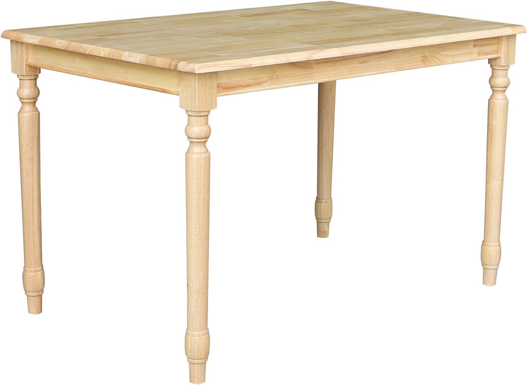 Amazon.com: International Concepts 36" x 36" Natural Solid Wood Square ...