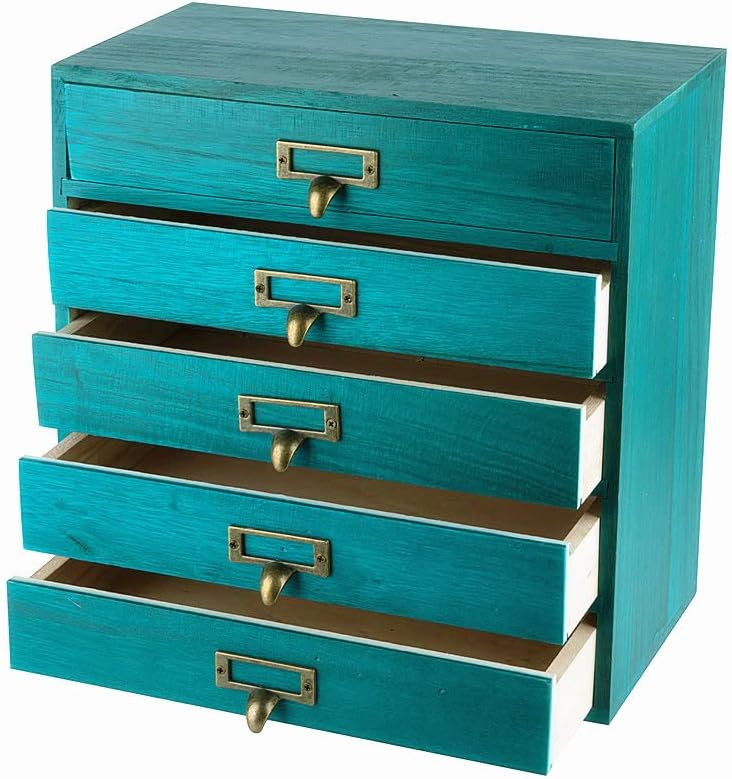 Amazon.com: GoooodGIFT Small Wooden Drawers Rustic Desk Organizers and ...