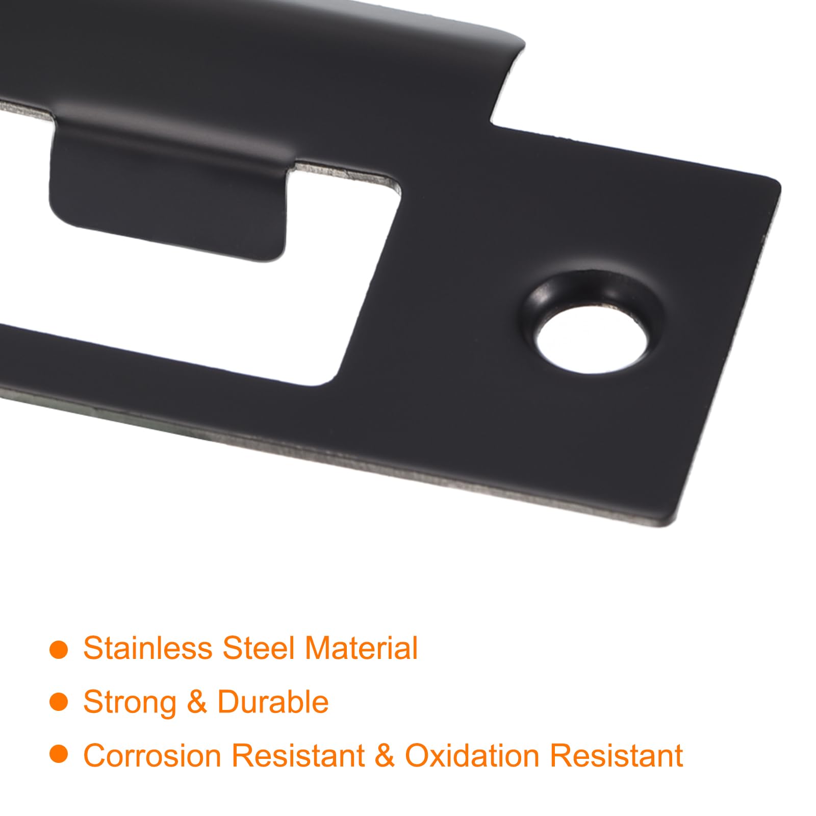 Door Strike Plate Matt Black T-Type Door Lock Strike Plate - Steel ...