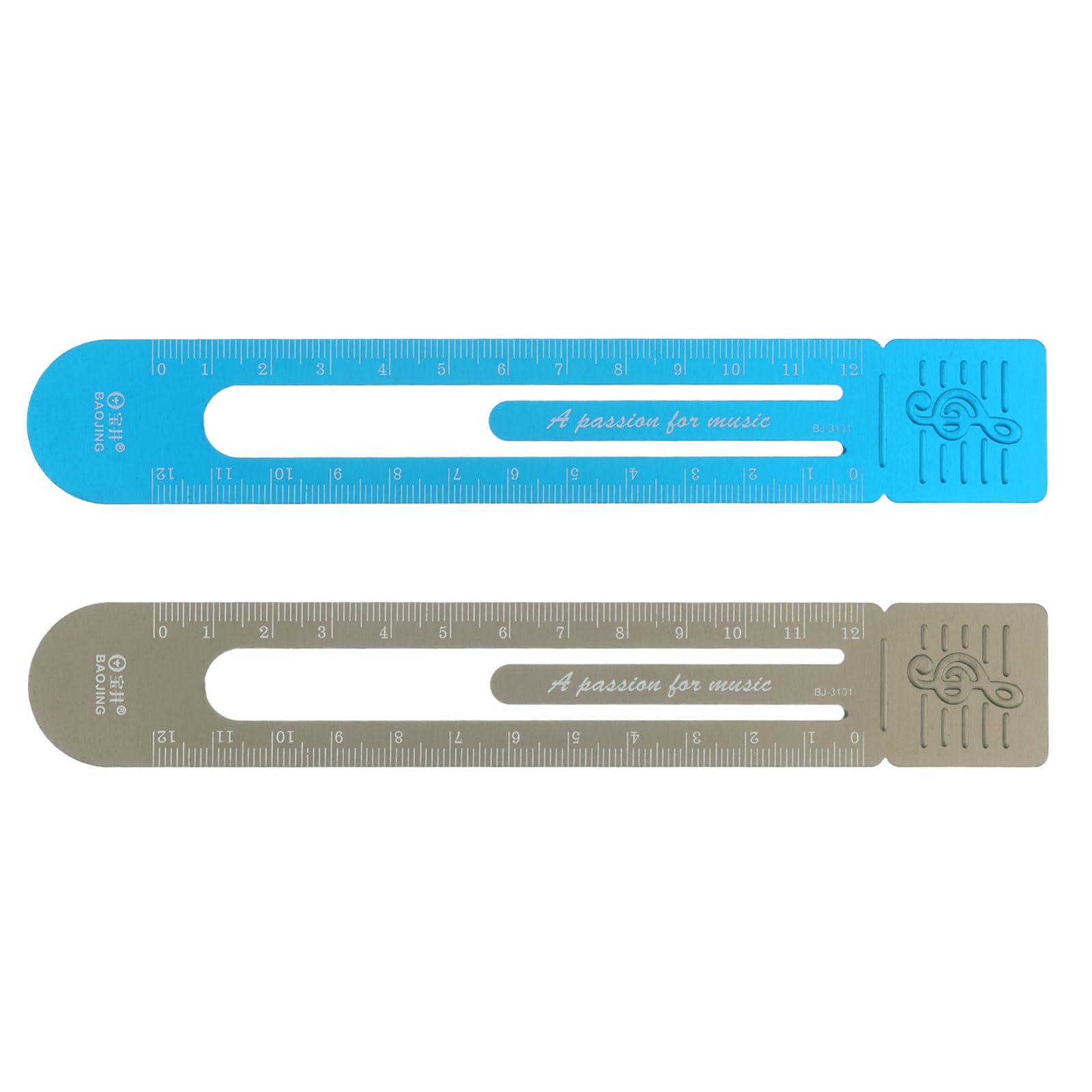 Amazon.com: HARFINGTON Straight Ruler 12cm Metric Bookmark Clip Ruler ...