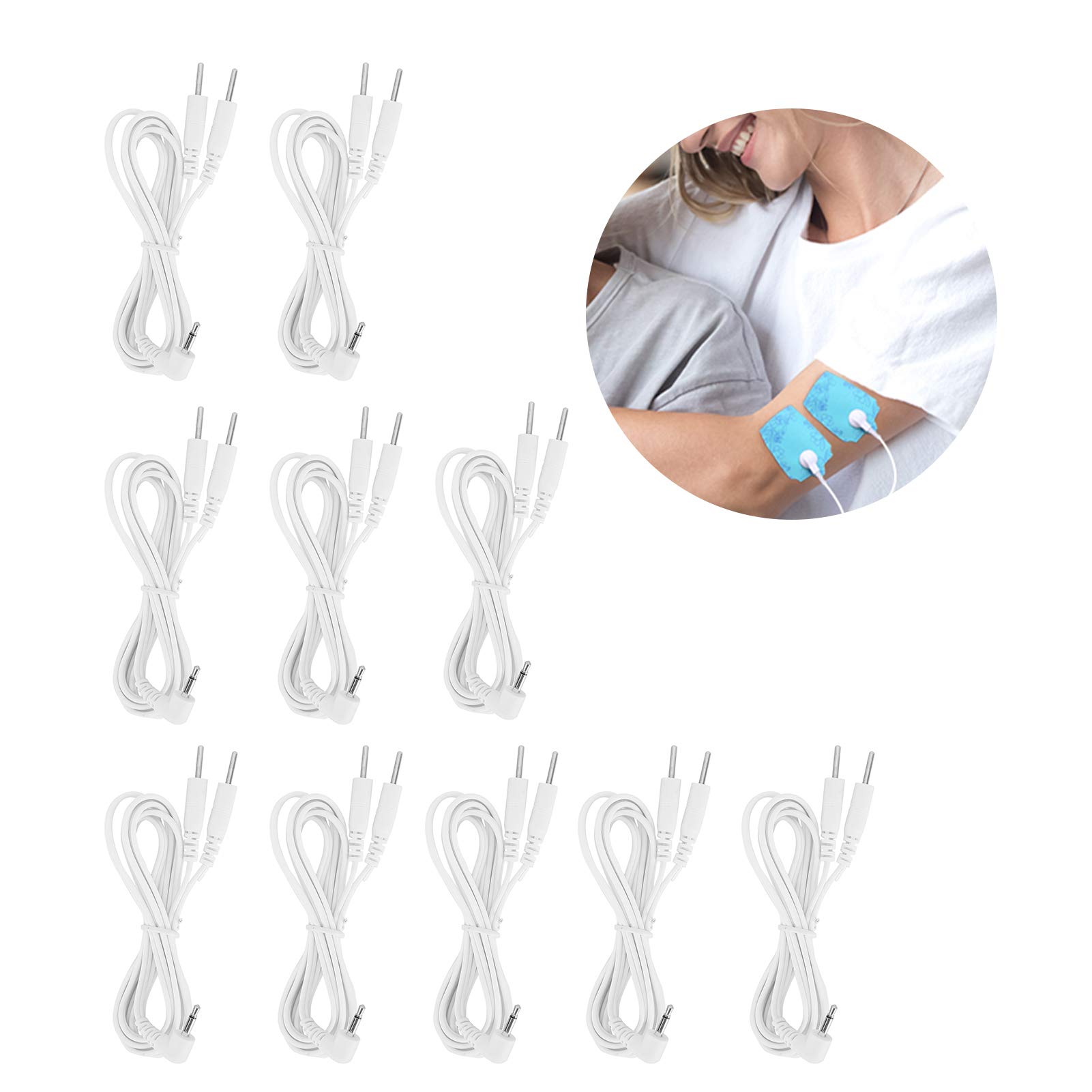 Snapklik.com : Sonew 10pcs / Bag DC 2.5mm 1.2m 2in1 Pin Type Electrode ...