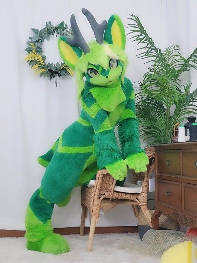 Green Dragon Kenomo Digigrade Legs Catfooted Prop Fursuit Kigurumi ...
