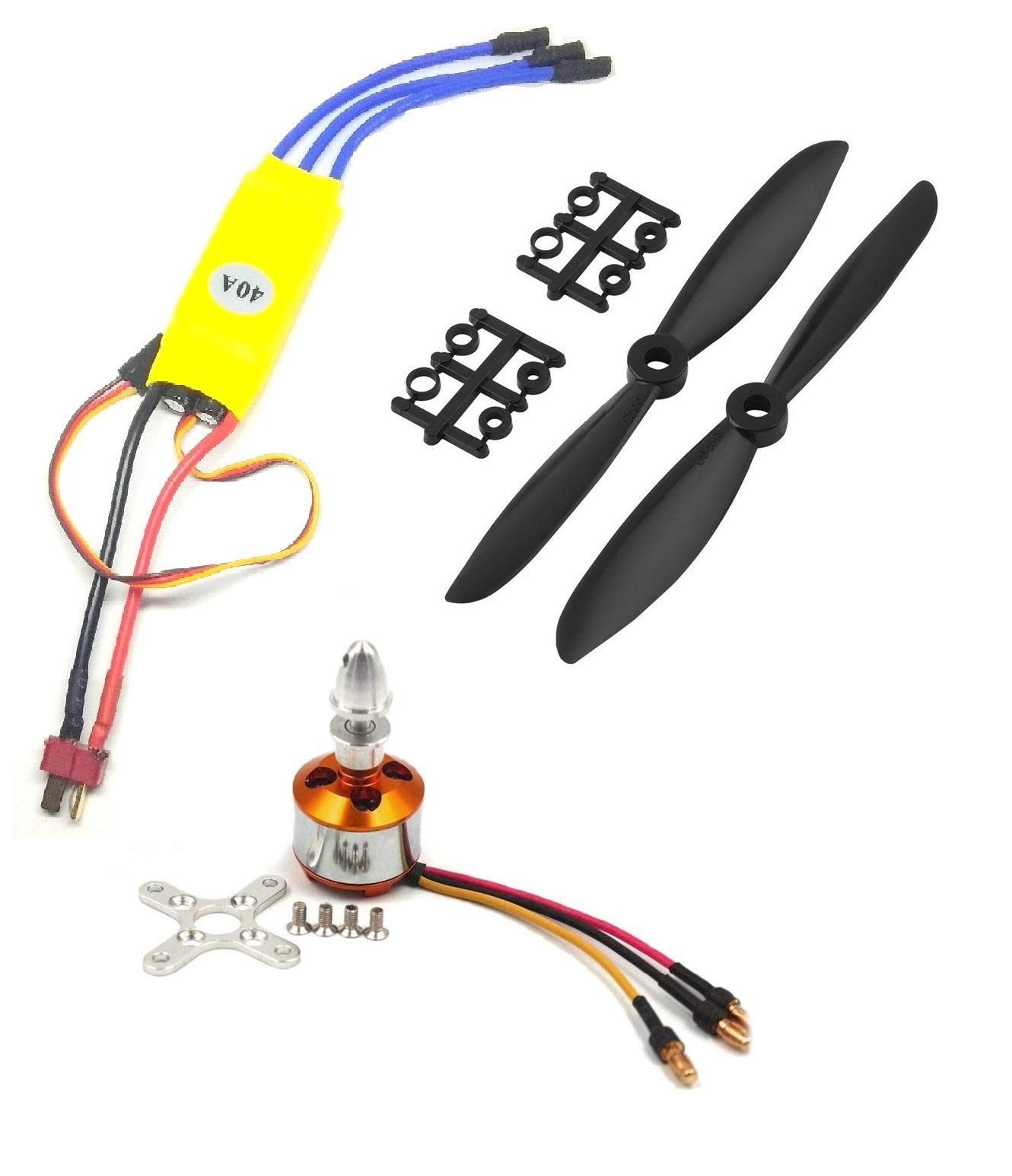 Invento 1pcs 2500kv Bldc Brushless Motor 40a Esc 6045 6x4 | Desertcart ...