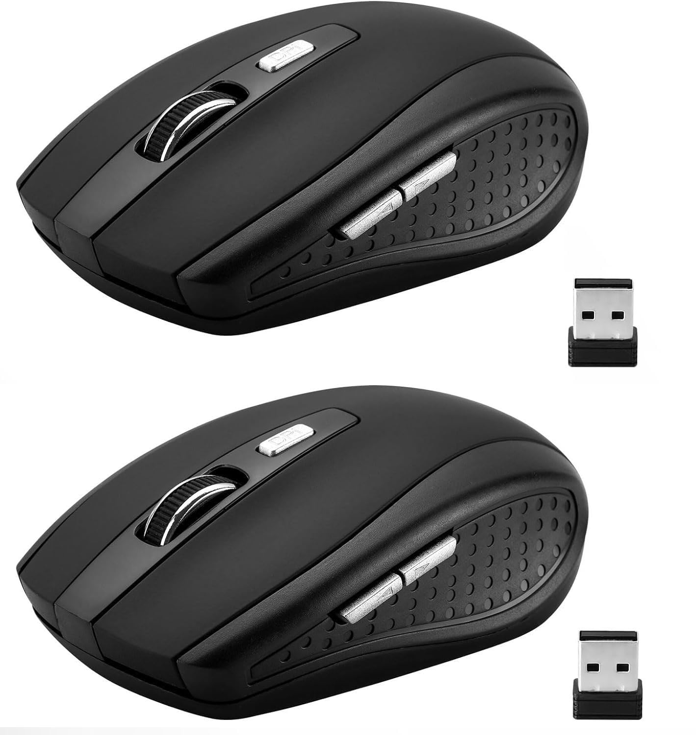 Amazon.com: Guiheng 2 Pack Wireless Mouse, 2.4Ghz Wireless Mouse ...