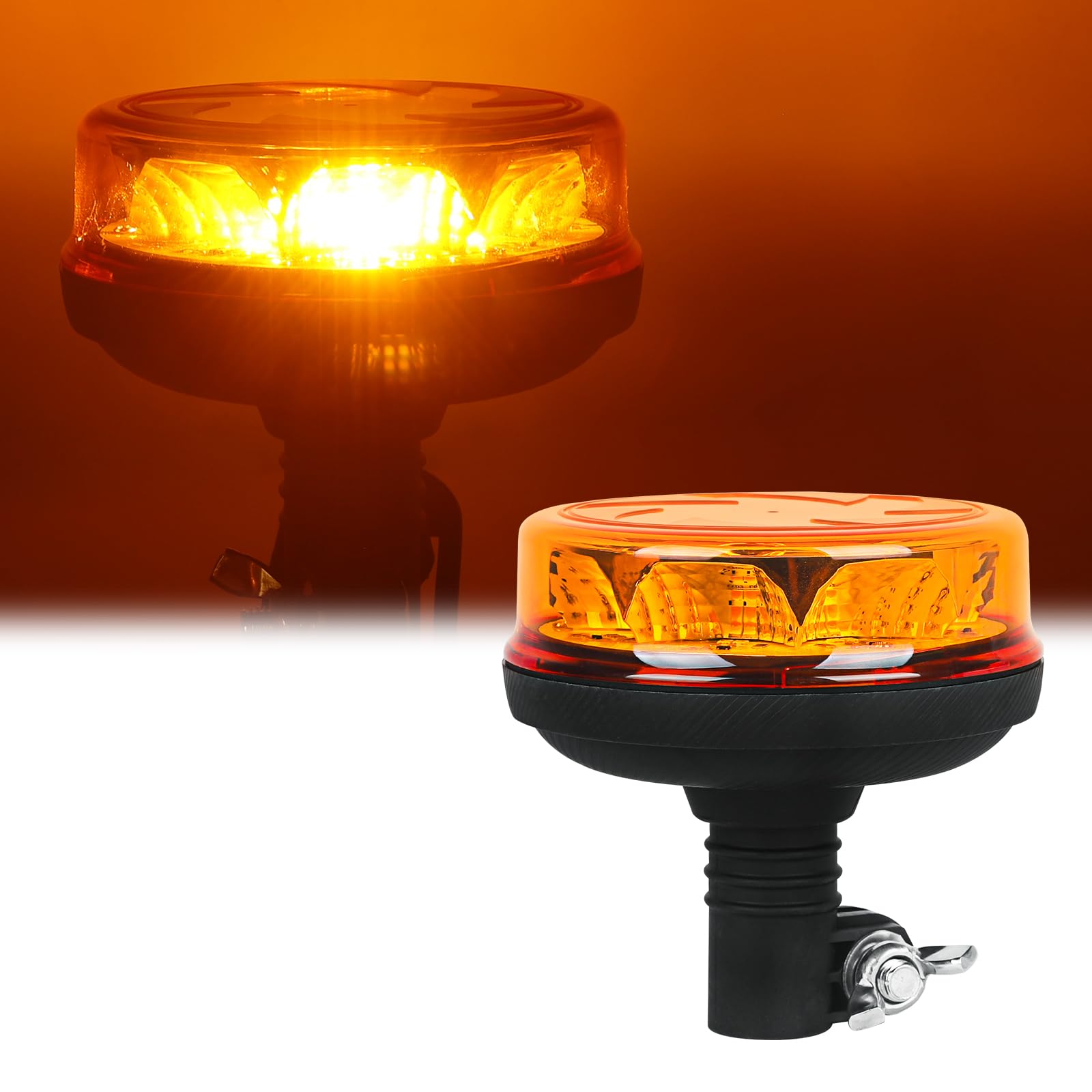 Amazon.com: Yinaolan LED Amber Warning Beacon Light, 16LEDs 12/24V ...