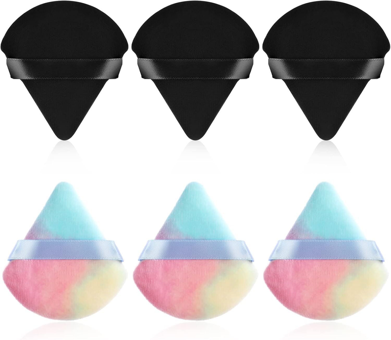 Sibba Makeup Loose Powder Puff Face Setting Puffs Triangle Sponge Grip ...