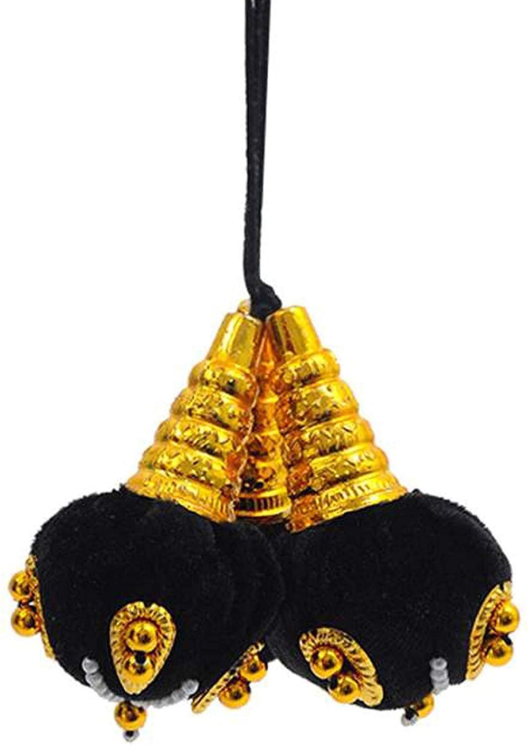 Buy Smile N Style Essentials - (Pack of 1) Black Velvet South Indian ...