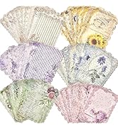 Amazon.com: 60 Sheets Lace Edged Scrapbook Stationery Paper Assorted ...