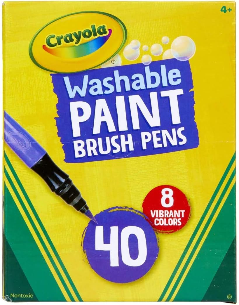 Amazon.com: Crayola Washable Paint Brush Pens, Multicolor (8 Assorted ...