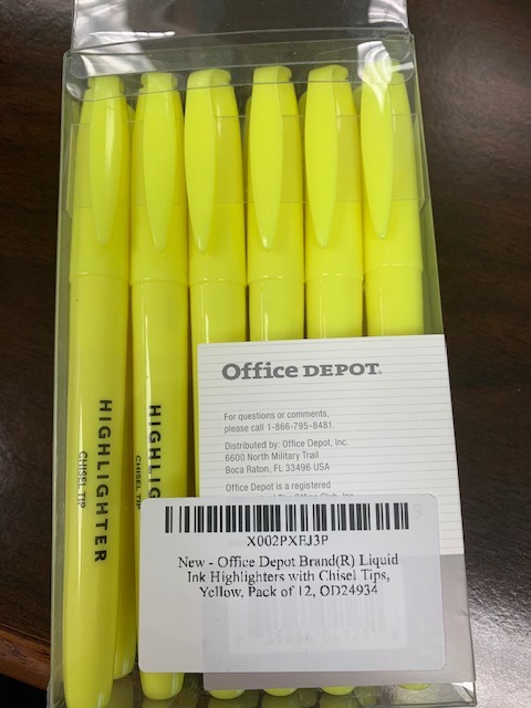 Amazon.com : Office Depot Brand(R) Liquid Ink Highlighters with Chisel ...