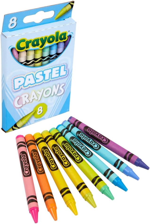 Amazon.com: Crayola Pastel Crayons (8ct), Specialty Crayons for Kids, Art Supplies, Pair with ...