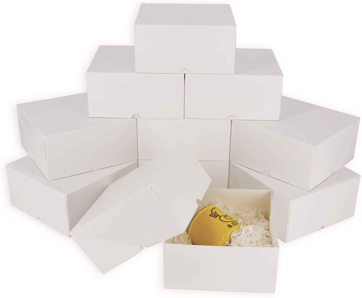 Amazon.com: HUAPRINT White Gift box,10 Sets Gift Boxes with Lids ...