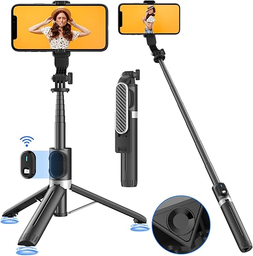 Kimwood 43'' Selfie Stick Tripod with Remote, Innovative Phone Stand ...