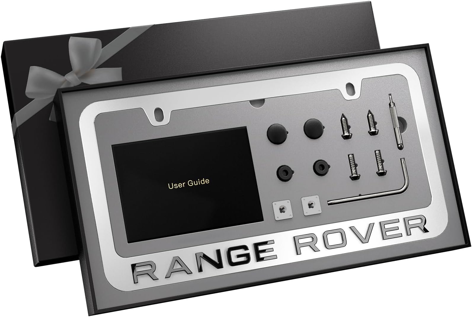 Amazon.com: Genuine Land Rover License Plate - Matte Black Finish ...