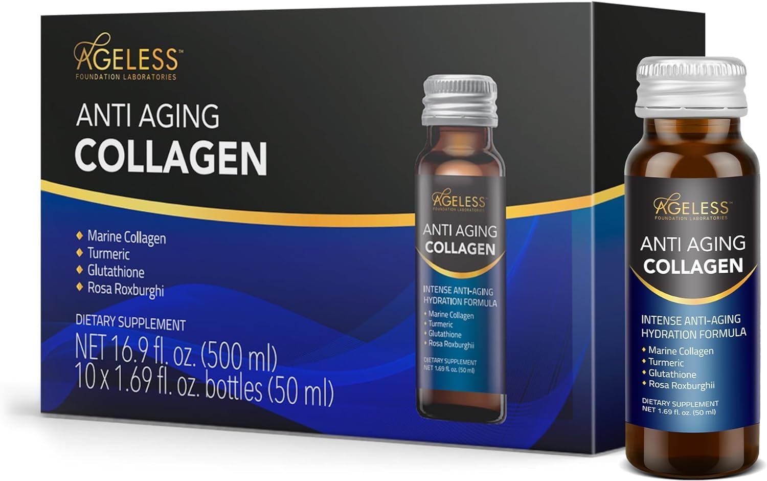 Amazon.com: Ageless Anti Aging Collagen Liquid - Marine Collagen ...