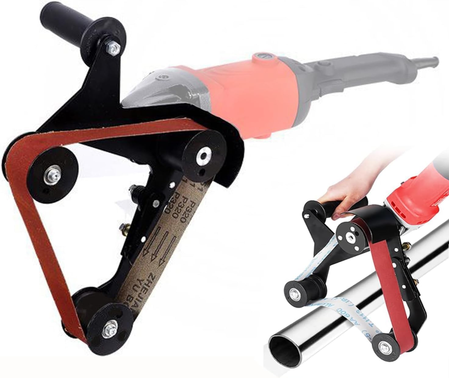 Belt Sander Adapter 5/8-11 Imperial Thread with 5pc 40mm Sanding Belts ...