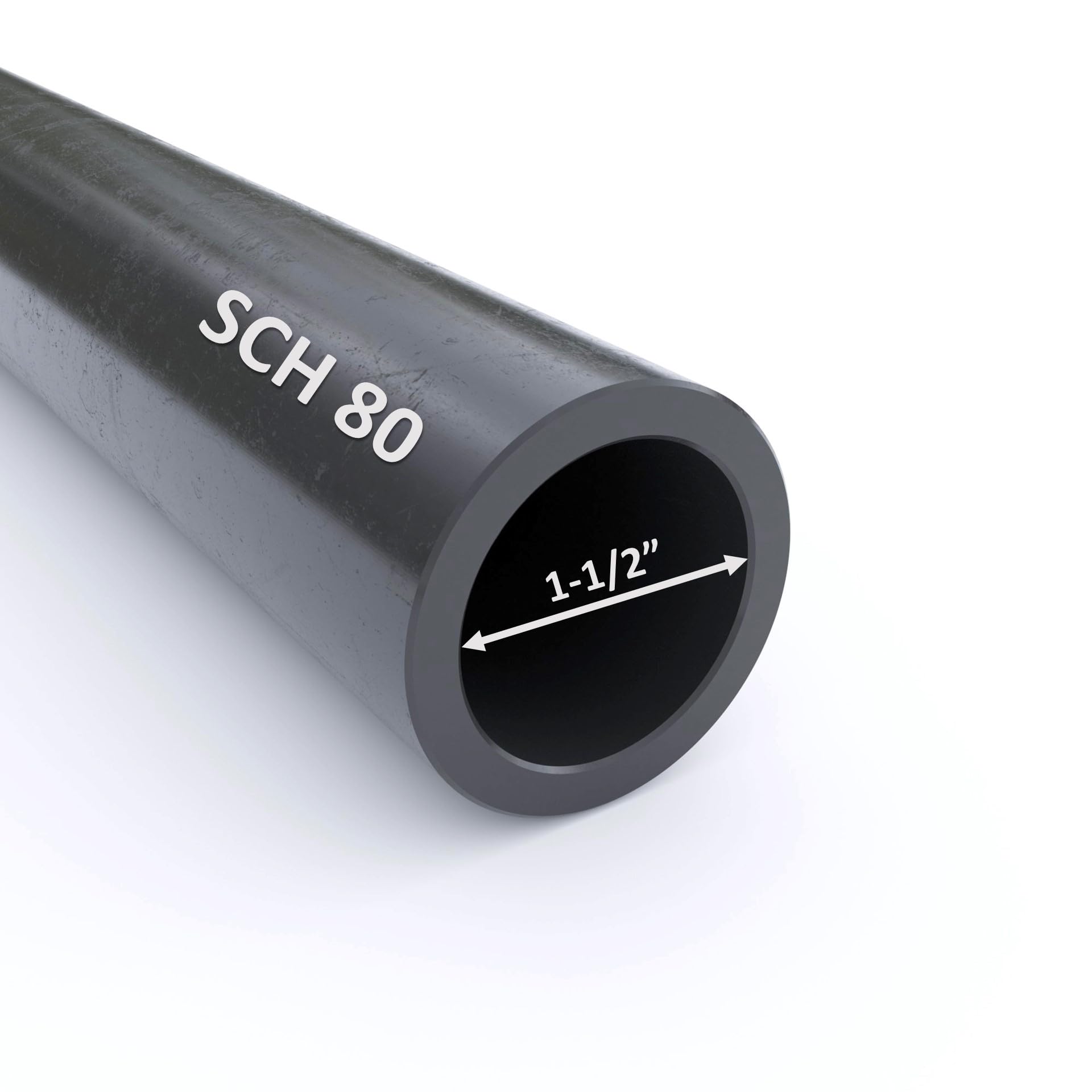 Amazon.com: Generic 1-1/2"" Schedule 80 PVC Pipe - Black PVC Piping Cut ...