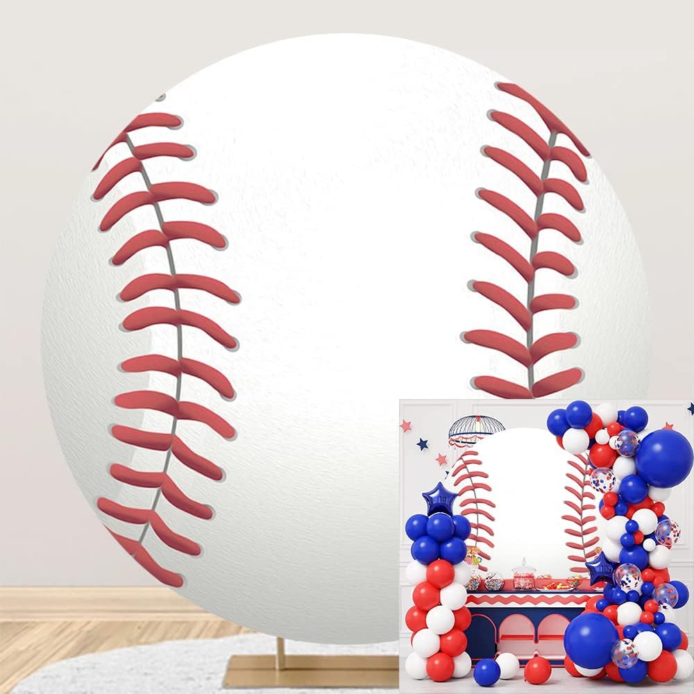 Amazon.com : BELECO 8x6ft Fabric Baseball Backdrop Grunge Baseball Ball ...
