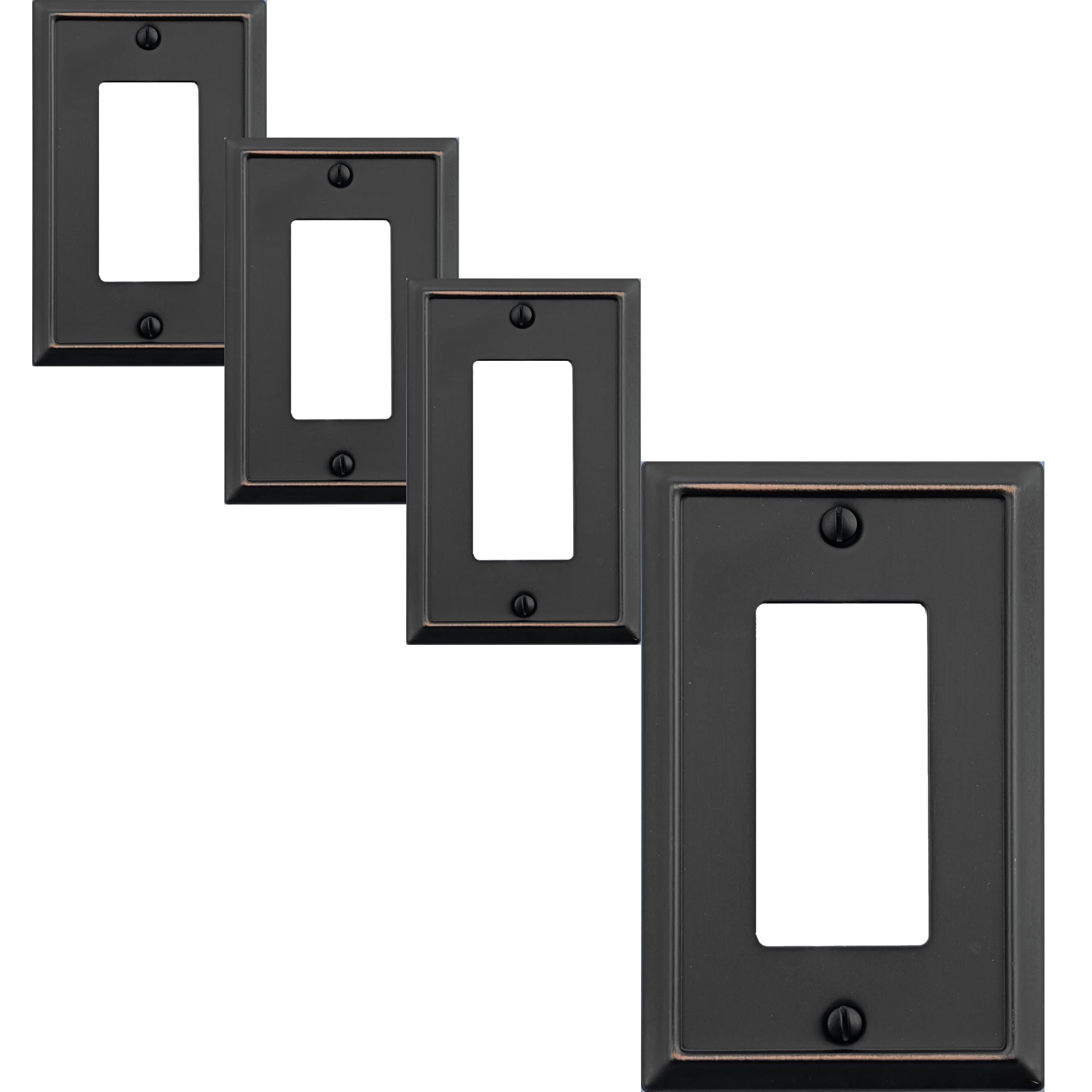 OKAWYC Single Decorator Light Switch Cover Aria Metal Wall Plate, 4 ...