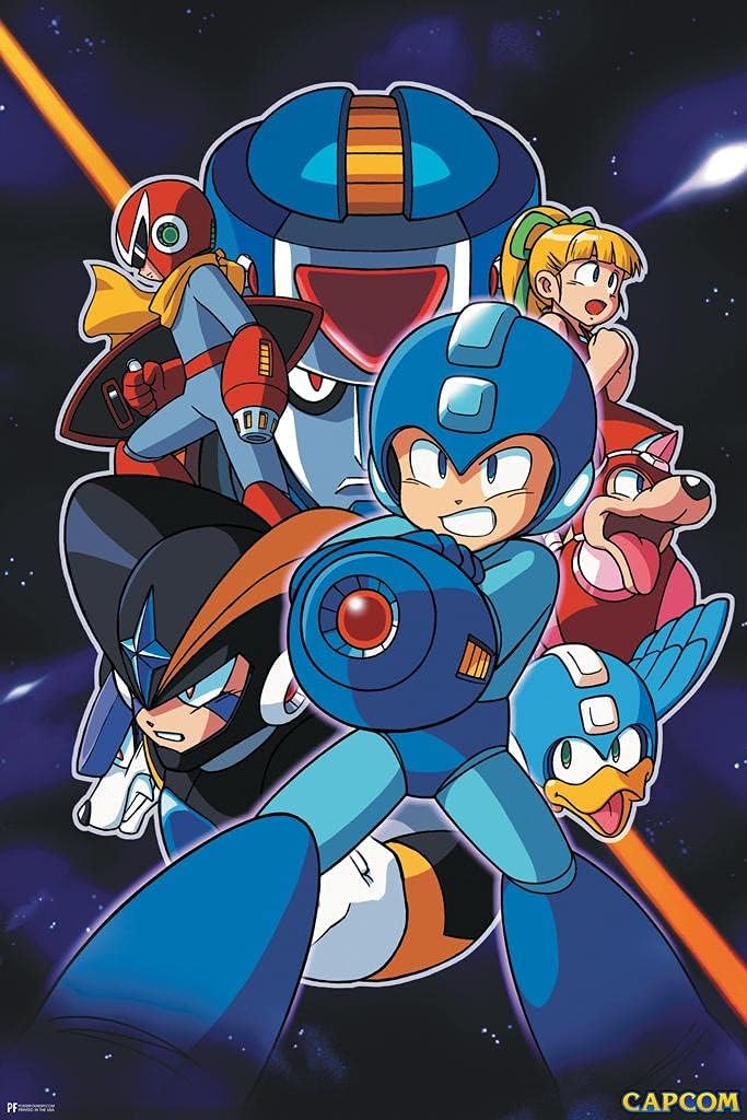Laminated Mega Man Space Background Video Game Video Philippines | Ubuy