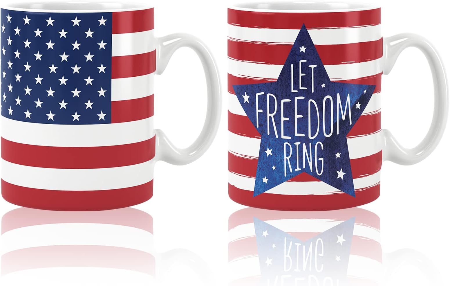 Amazon.com: Suttmin 6 Pcs 4th of July Mini Coffee Mugs Patriotic ...