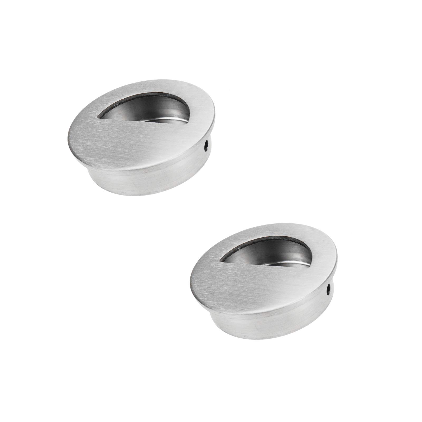 Geesatis 2 Pcs Brushed Nickel Pull Handles Pocket Door Pull Stainless ...