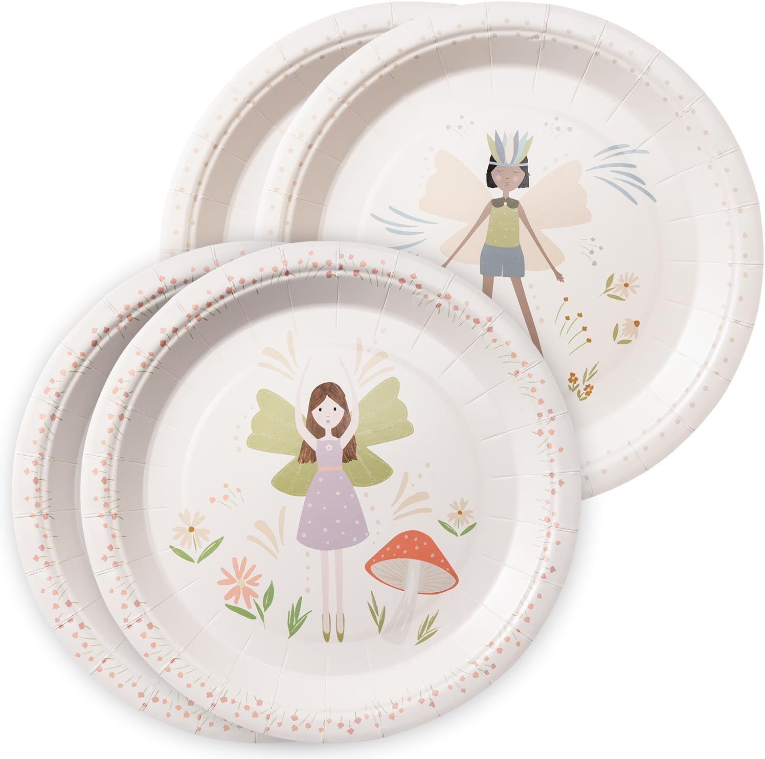 Amazon.com: Sparkle and Bash Fairy Tea Party Paper Plates for Girls ...