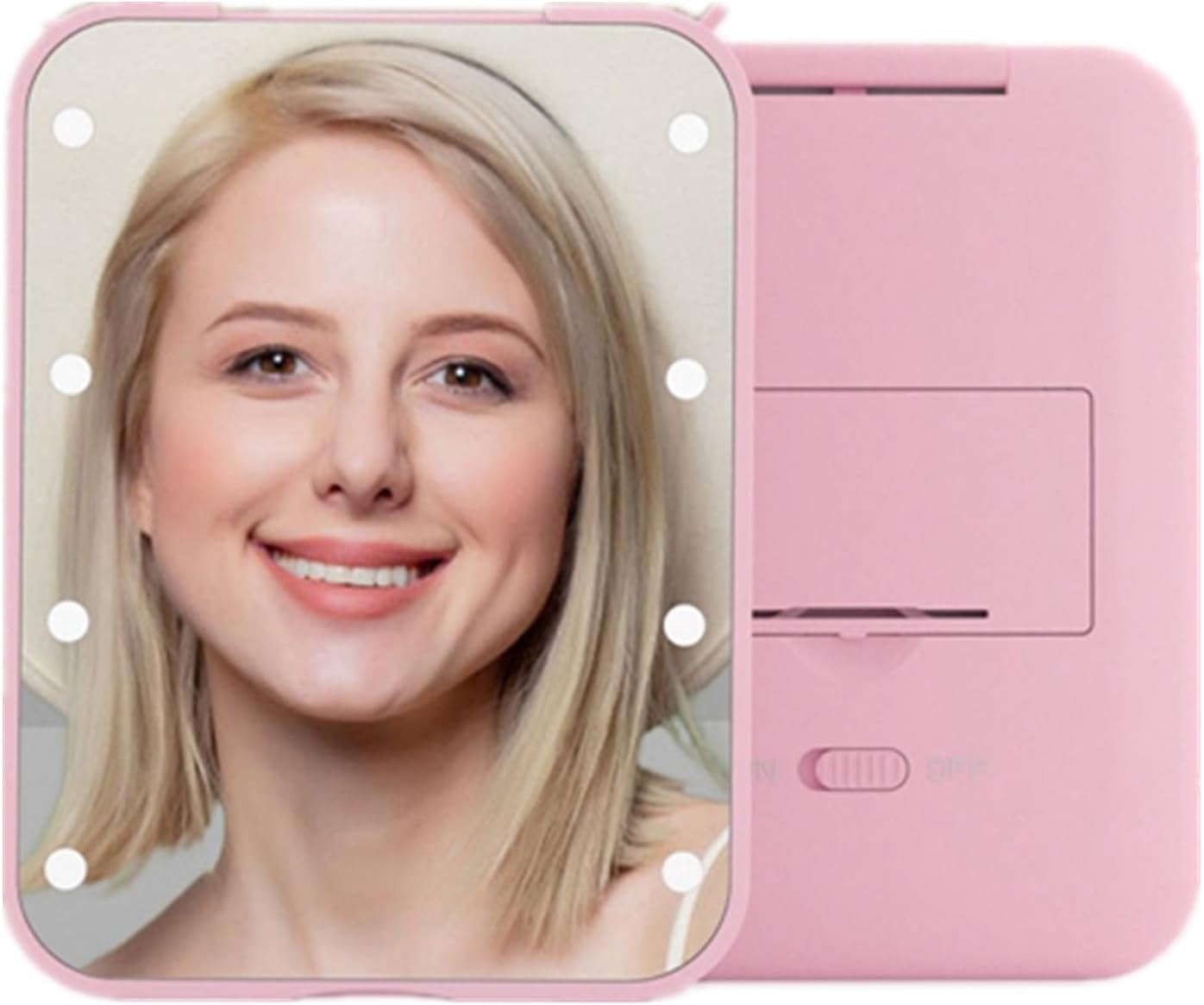 Amazon.com: Mini Pocket Mirror, Led Compact Mirror,2x Magnifying Mirror ...