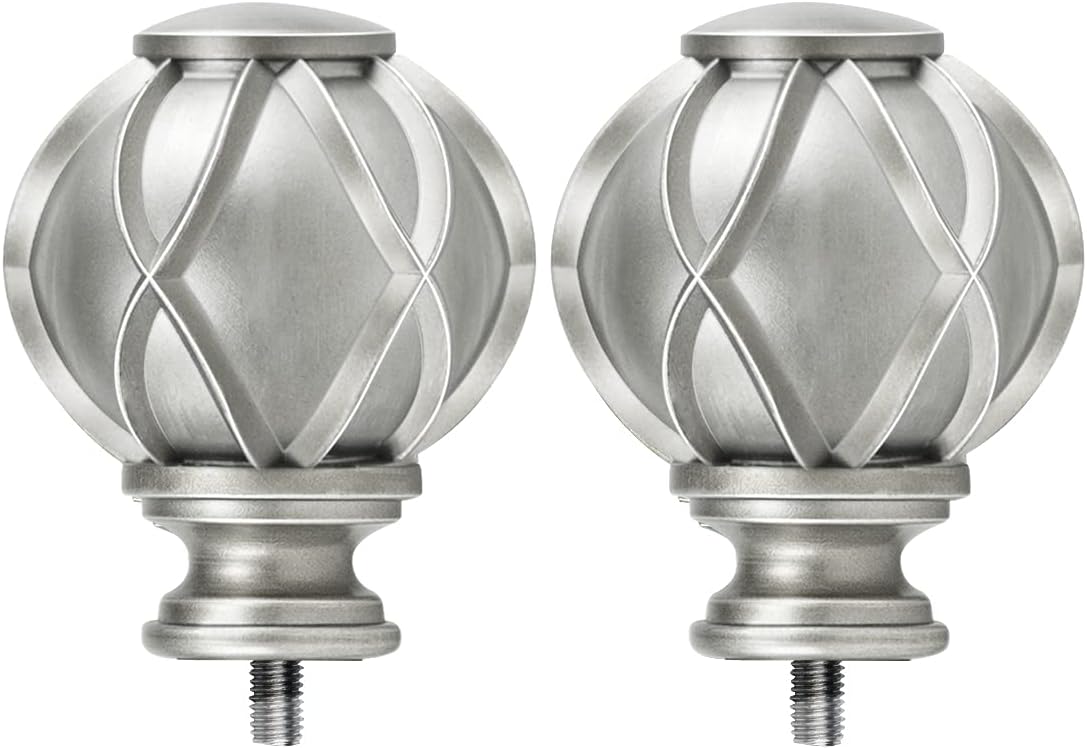 Amazon.com: HOTOZON Antique Silver Replacement Finials for 3/4 and 5/8 ...