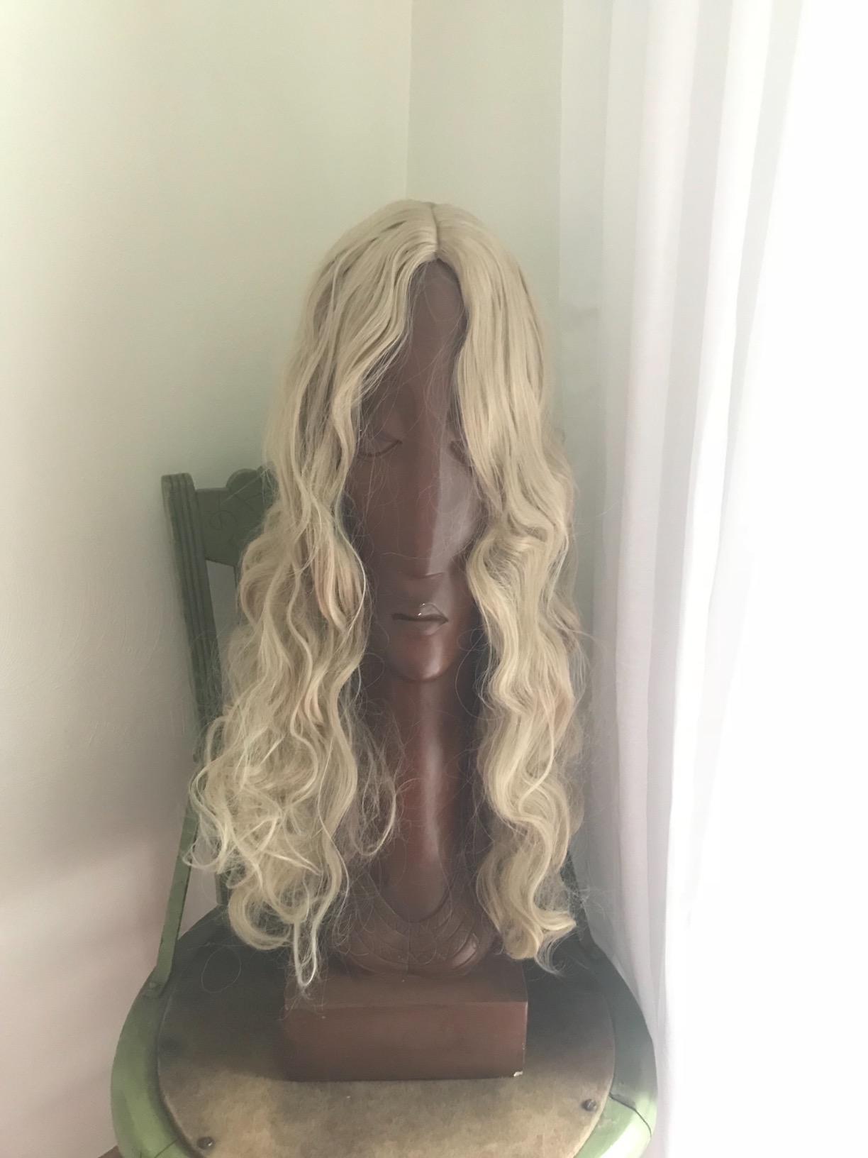 Amazon.com: Miss U Hair Princess Wig Long Curly Ash Blonde Color Adult ...