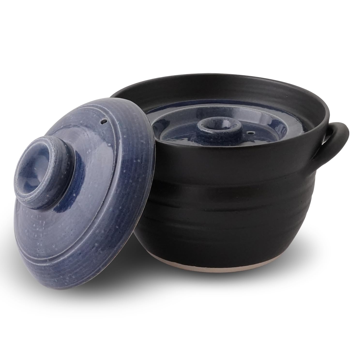 Banko-ware Donabe Japanese Earthenware Rice Pot with Double-Lid ...