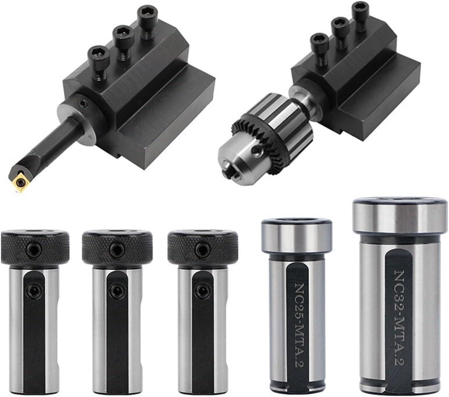 Tool Holder CNC Lathe Bushing Inner Hole Arbor Auxiliary Guide Sleeve D32 D40 5-32mm MT2-MT4 ...