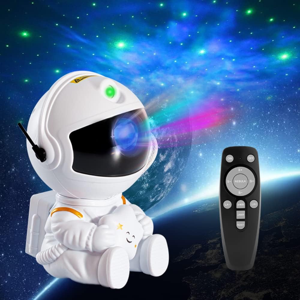 Mooyran Astronaut Galaxy Star Projector Night Light - Astronaut Space ...